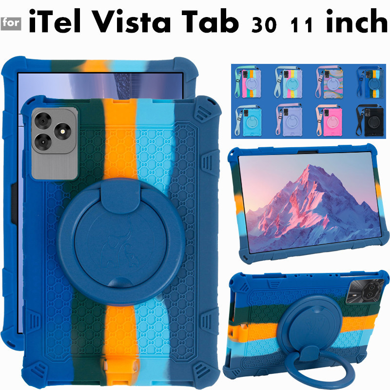 for iTel Vista Tab 30 VistaTab 30 11 inch 2024 Case 360 Rotating Soft ...