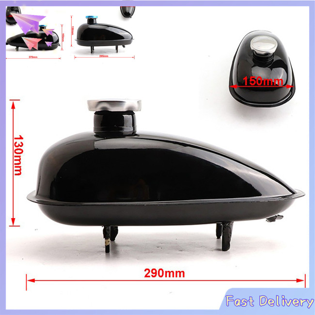 Bicycle Fuel Gas Tank Internal Threads Petrol Tank With Fixed Plate, Nut Mounting Kit Compatible ...