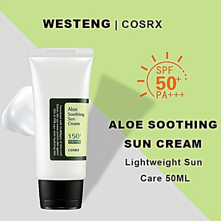 Cosrx Sunscreen 50ml-COSRX Aloe Soothing Sun Cream SPF 50+ PA+++ Skin ...