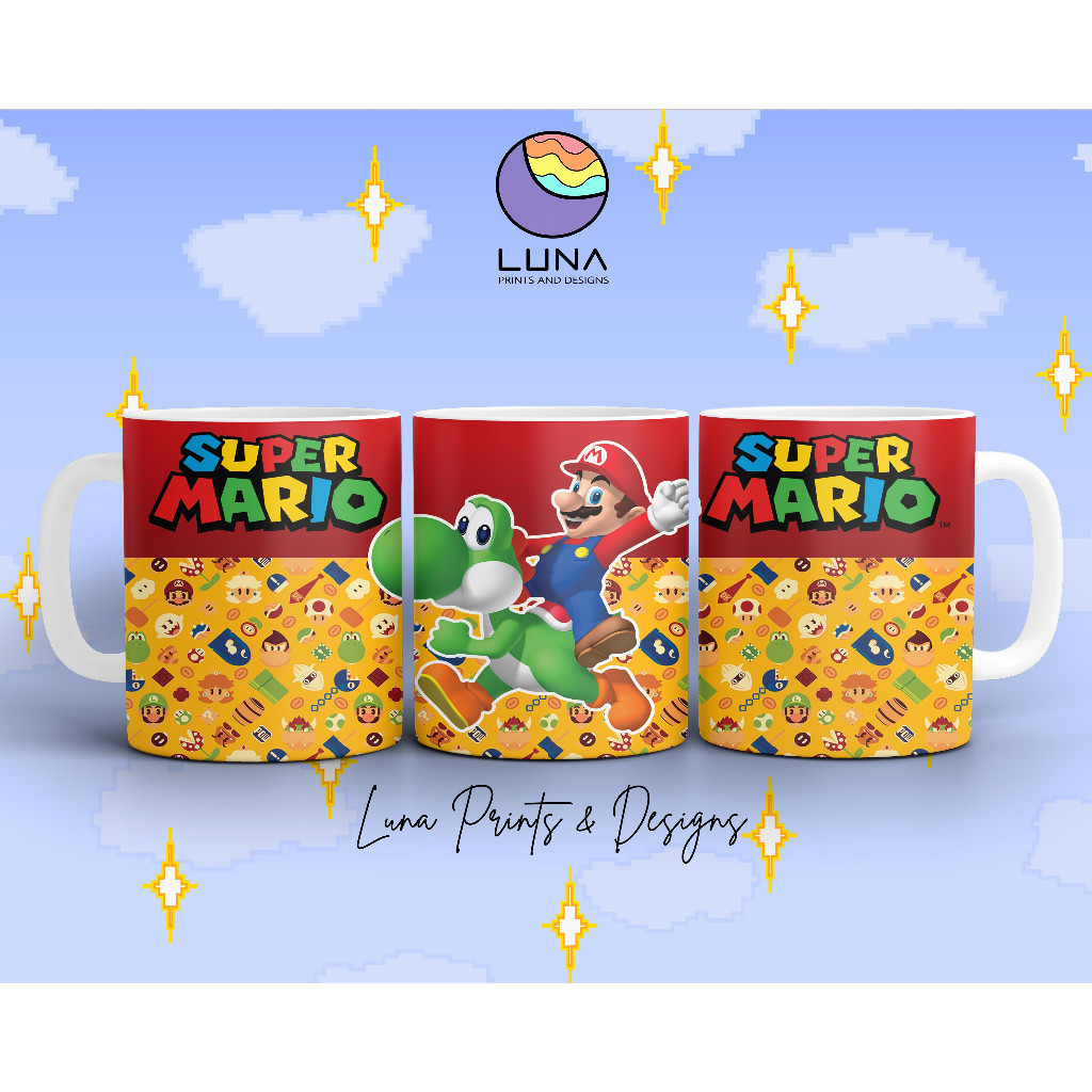 Super Mario Coffee Mug Collection V1 ( Bowser, Princess Peach, Luigi ...