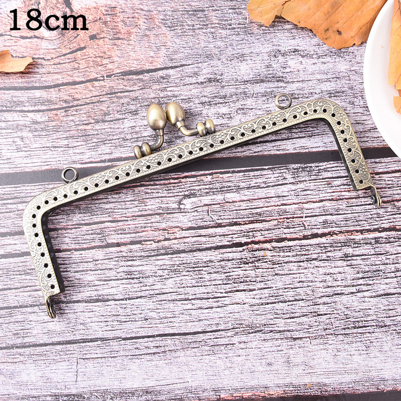LYN Bronze DIY Wallet Handbag Handle Metal Kiss Lock Frame Handle GF ...