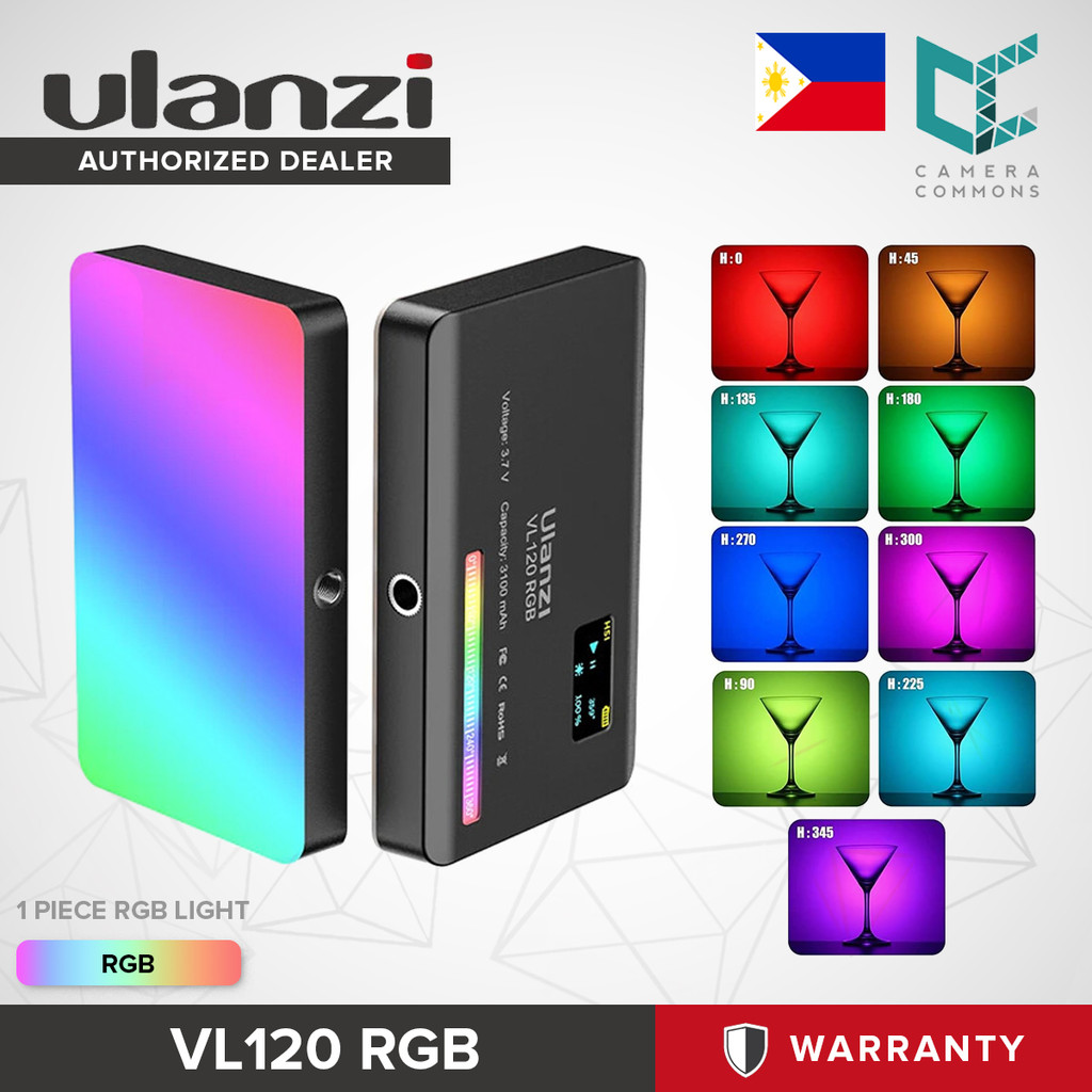 Ulanzi VL120 RGB VL-200 Bi-Color Rechargeable Video Light for Photo ...