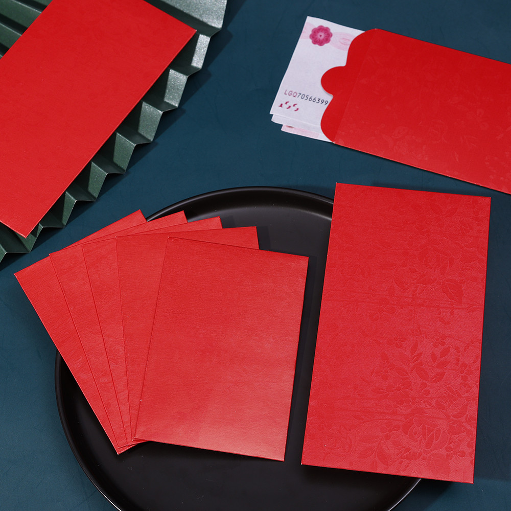 New Year Decoration Products - 6PCS Chinese Red Envelopes - Hongbao Red ...
