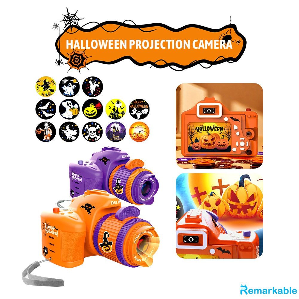 Slide Projector Camera, Puzzle Night Light Pumpkin Light Halloween ...