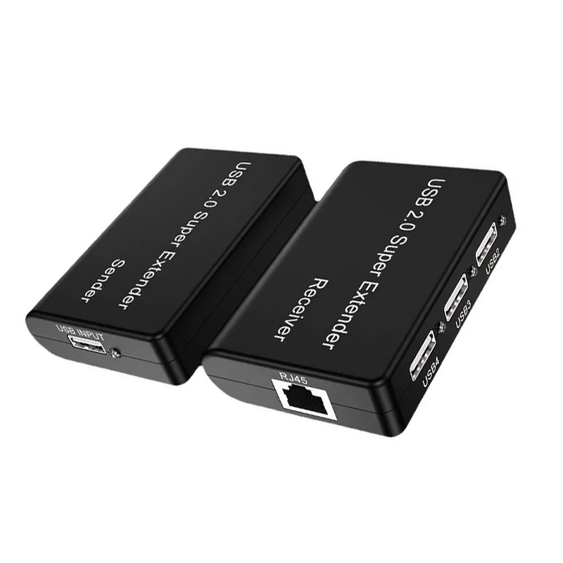 Real 4 Port USB 2.0 Network Extender By RJ45 Cat5e Cat6 Ethernet Cable ...