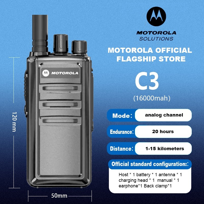 MOTOROLA C3 Walkie Talkie buy1take6 Portable Two-Way Radio UHF ...