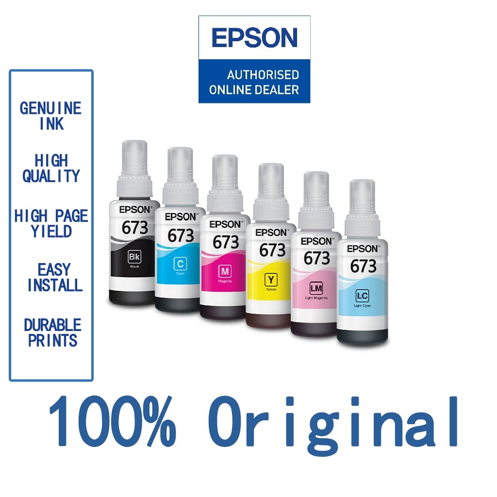Genuine Original Epson Ink 673 Ink Pigment ink For L810 / L805 / L800 ...