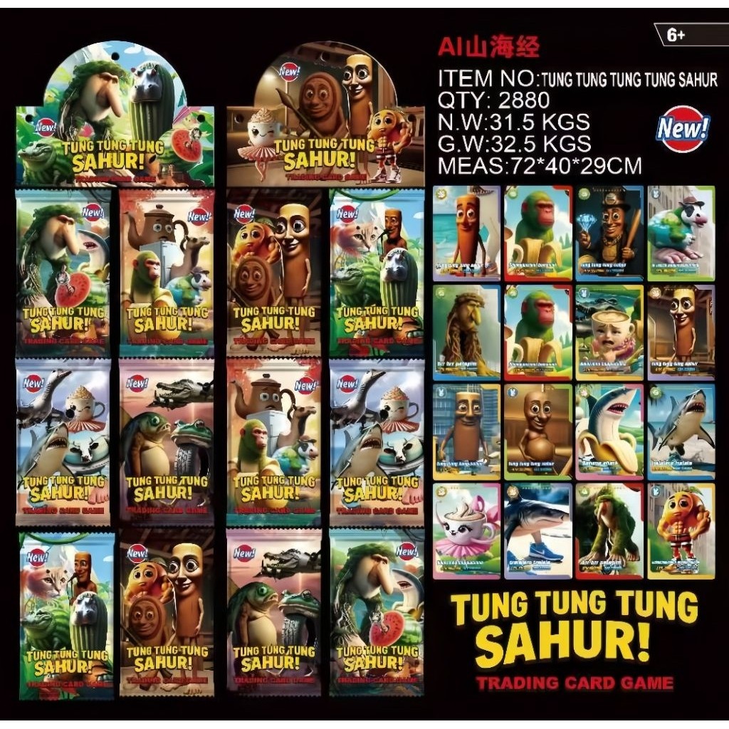 *02A* 36packs. Tung Tung Tung Sahur / Brain Rot Booster Card - LOOTBAG ...