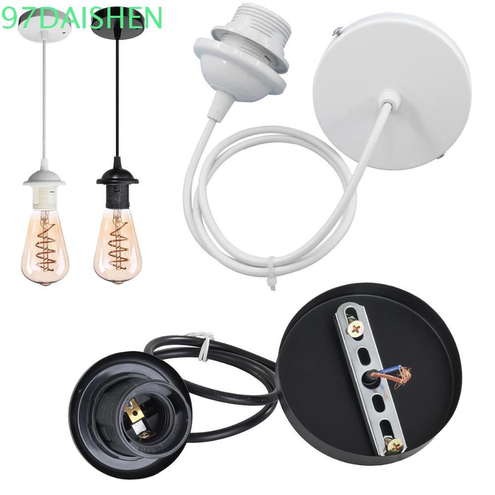 DAISHEN Bulb Base Pendant Light Chandelier Hanging E27 DIY Lampshade Ceiling Light | Shopee ...