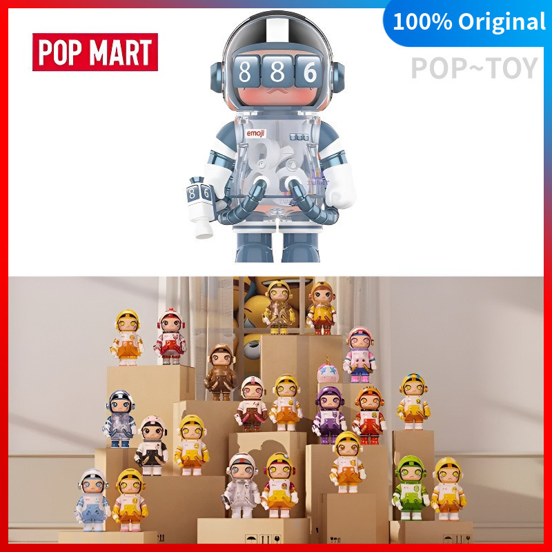 popmart Molly MEGA SPACE MOLLY 100% emoji Series Cute Figures Blind Box ...