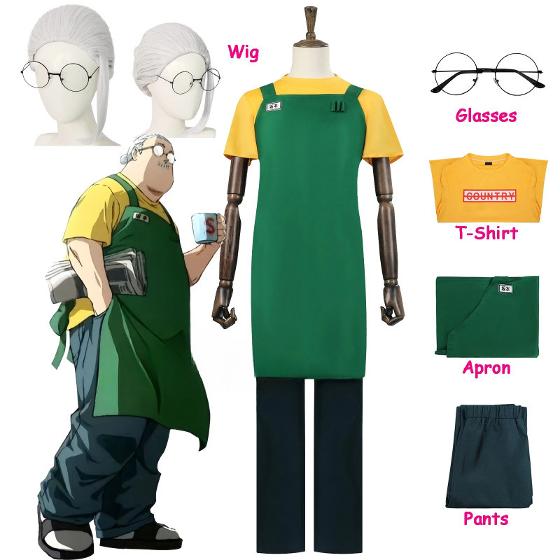 Anime Manga Sakamoto Days Taro Sakamoto Cosplay Costume Wig Yellow ...