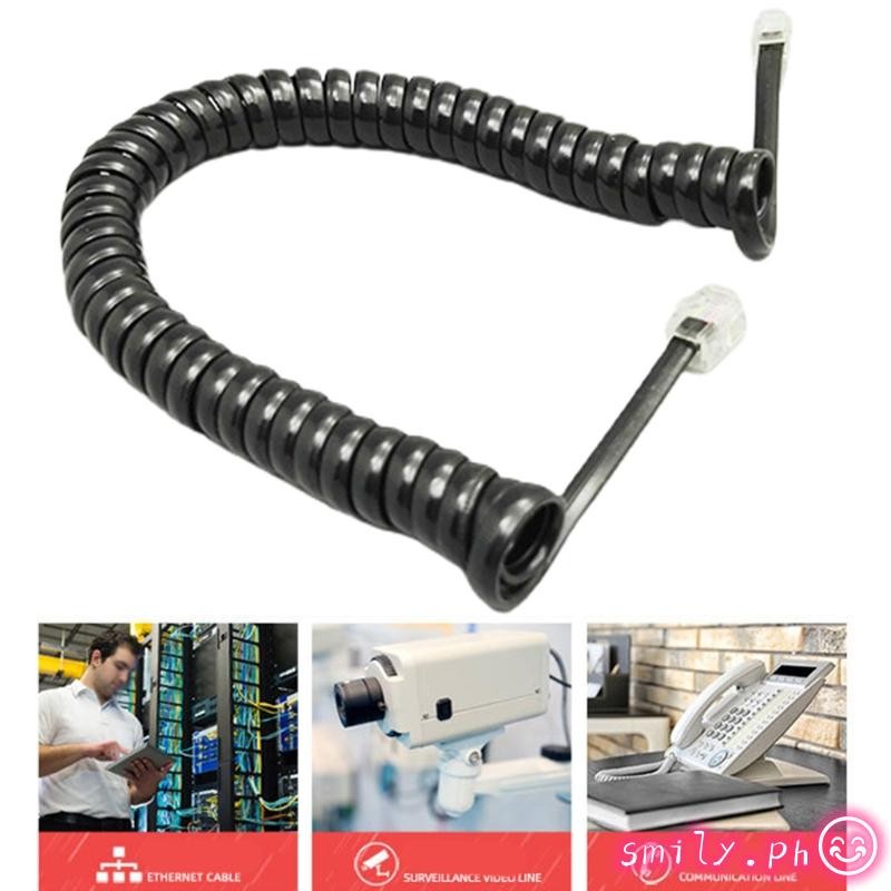 SMLILY RJ9 Coiled Telephone Wire 6FT Curved Telephone Landline Phone ...