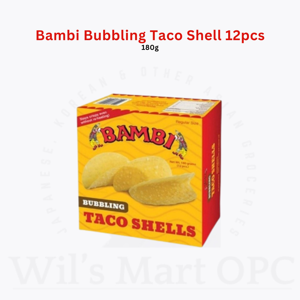 Bambi Bubbling Taco Shell 12pcs 180g | Shopee Philippines