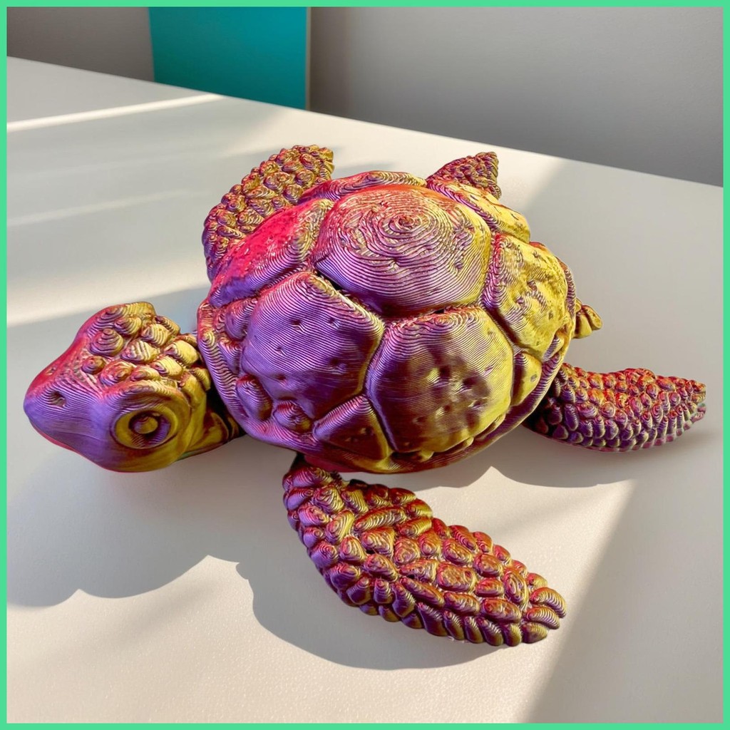 Sea Turtle Figurine 3D Printing Articulated Turtle Fidget Toy Animals ...