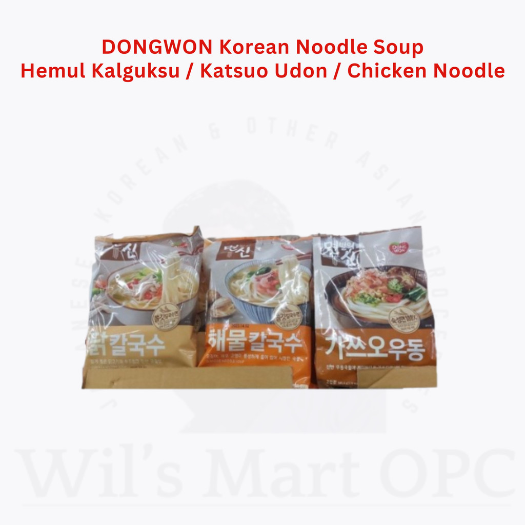 DONGWON Korean Noodle Soup Hemul Kalguksu / Katsuo Udon / Chicken ...
