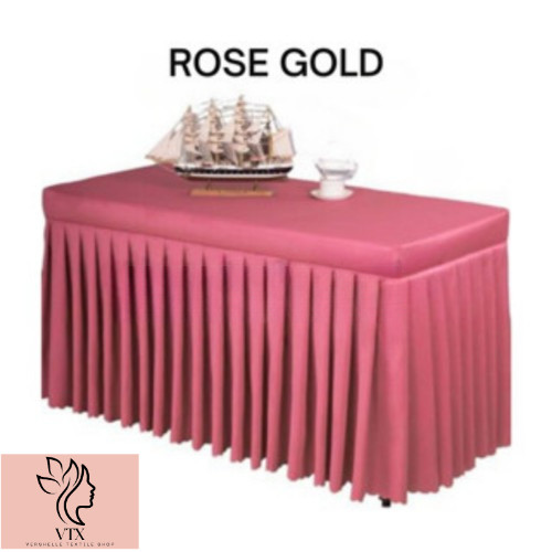 4feet to 8feet katrina Table skirting (front and side) pleated table ...