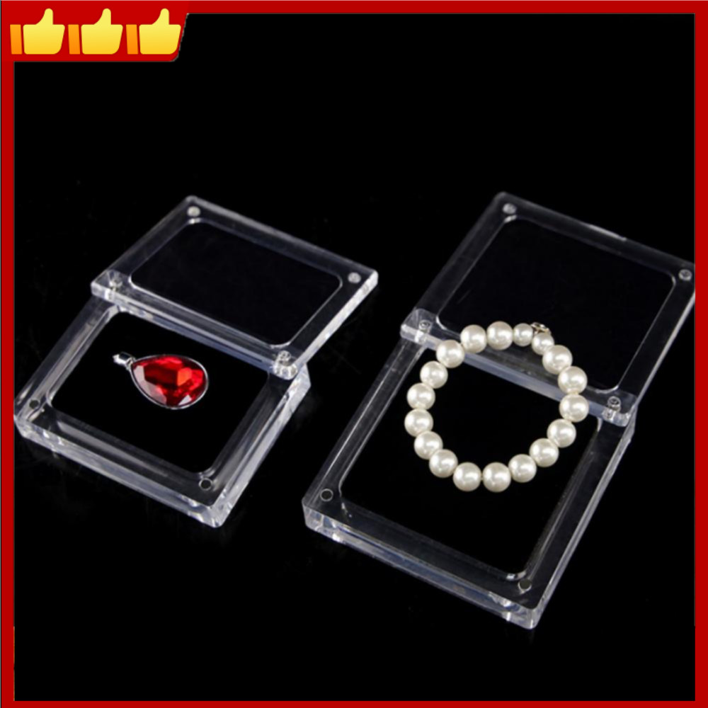 Acrylic Magnetic Jewelry Display Box Transparent Gemstone Casket ...