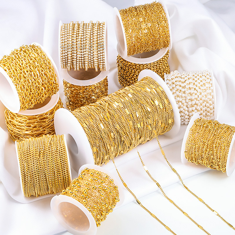 High quality stainless steel chain gold-plated 18k gold chain with ...