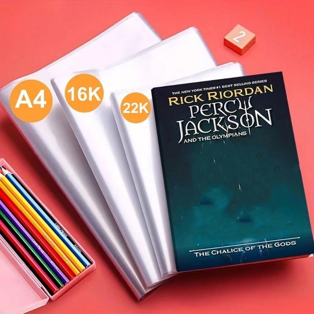 10PCS Plastic Book Cover, Wear-Resistant Self-Adhesive Closure ...