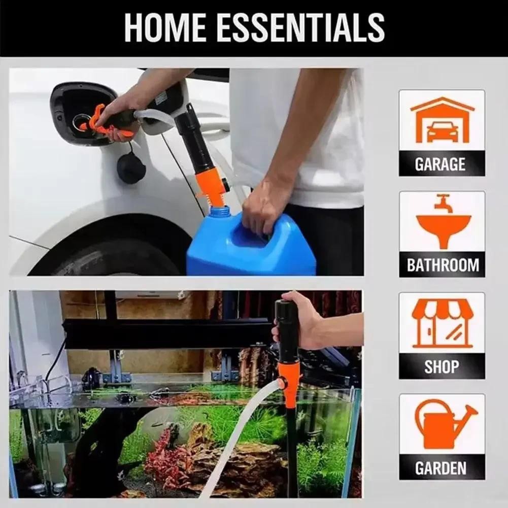 Electric Hand Pump Portable Transfer Pump Battery Powered Siphon Liquid ...