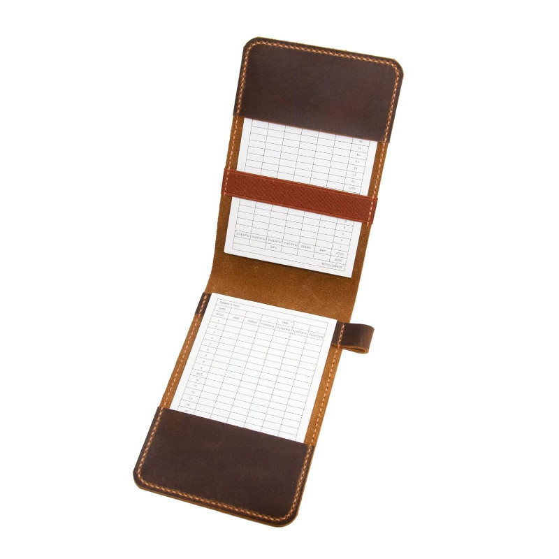 Cowhide Golf Score Book Golf Score Register Book Custom Golf Practice ...
