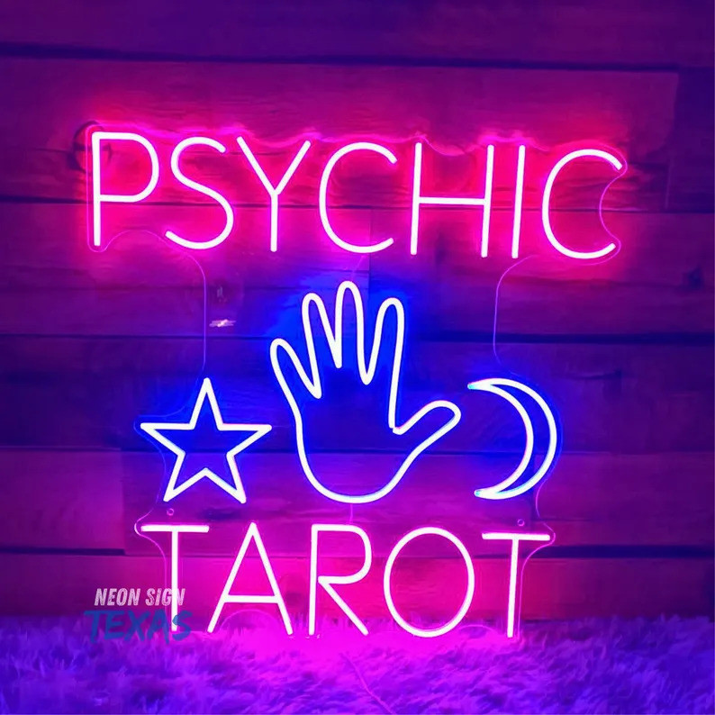 Psychic Tarot Neon Sign Light Psychic Neon Sign Tarot Neon Light ...