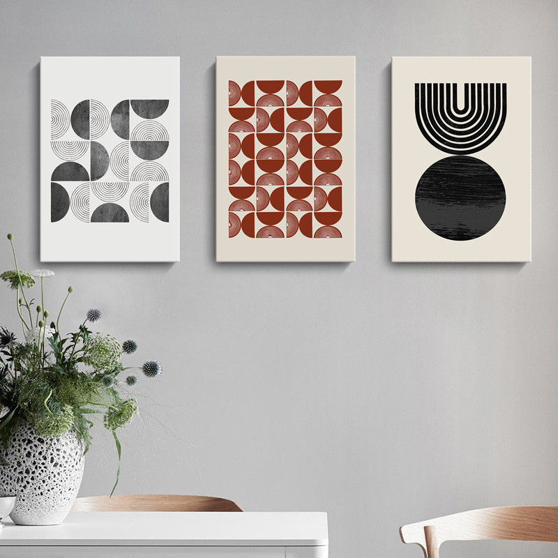 30X40CM 40X60CM Nordic Minimalist Morandi Orange Abstract Geometry Art ...