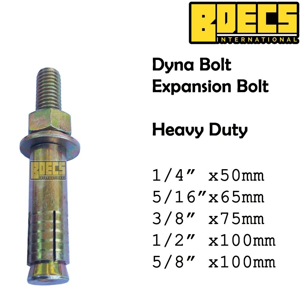 RQ+Dyna Bolt Expansion Bolt Heavy Duty (1pc) I Bdecs B+R) | Shopee ...