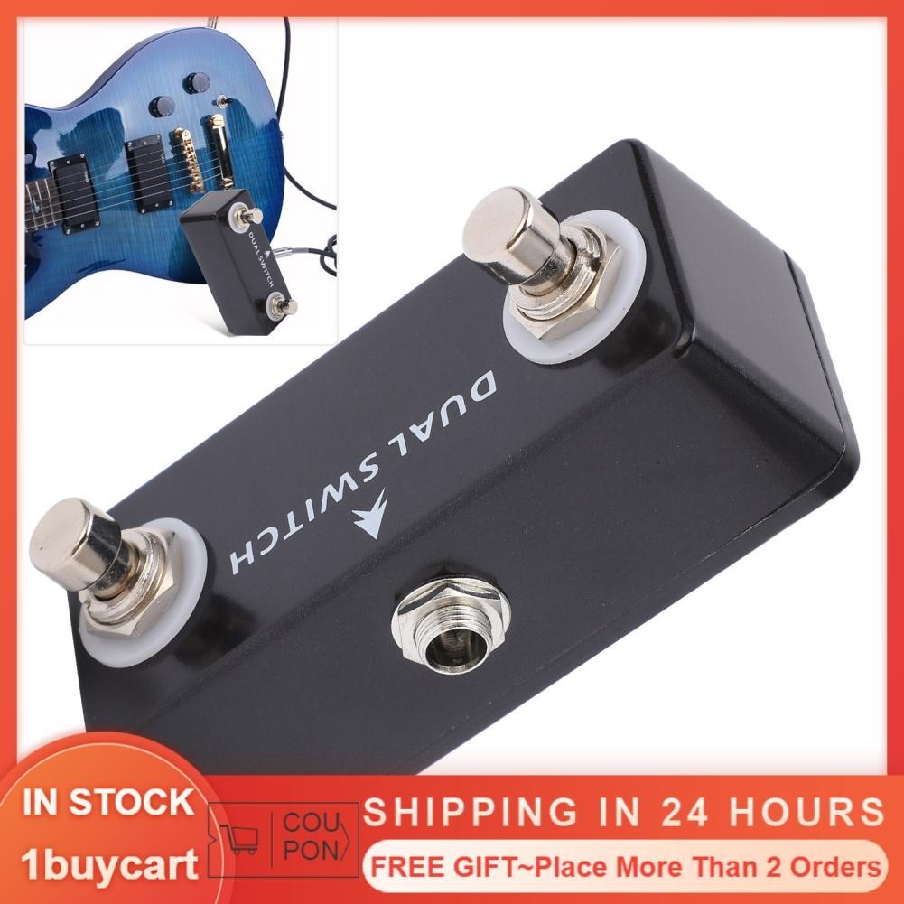1buycart Guitars Footswitch 6.35mm Output Jack Momentary Guitar Foot ...