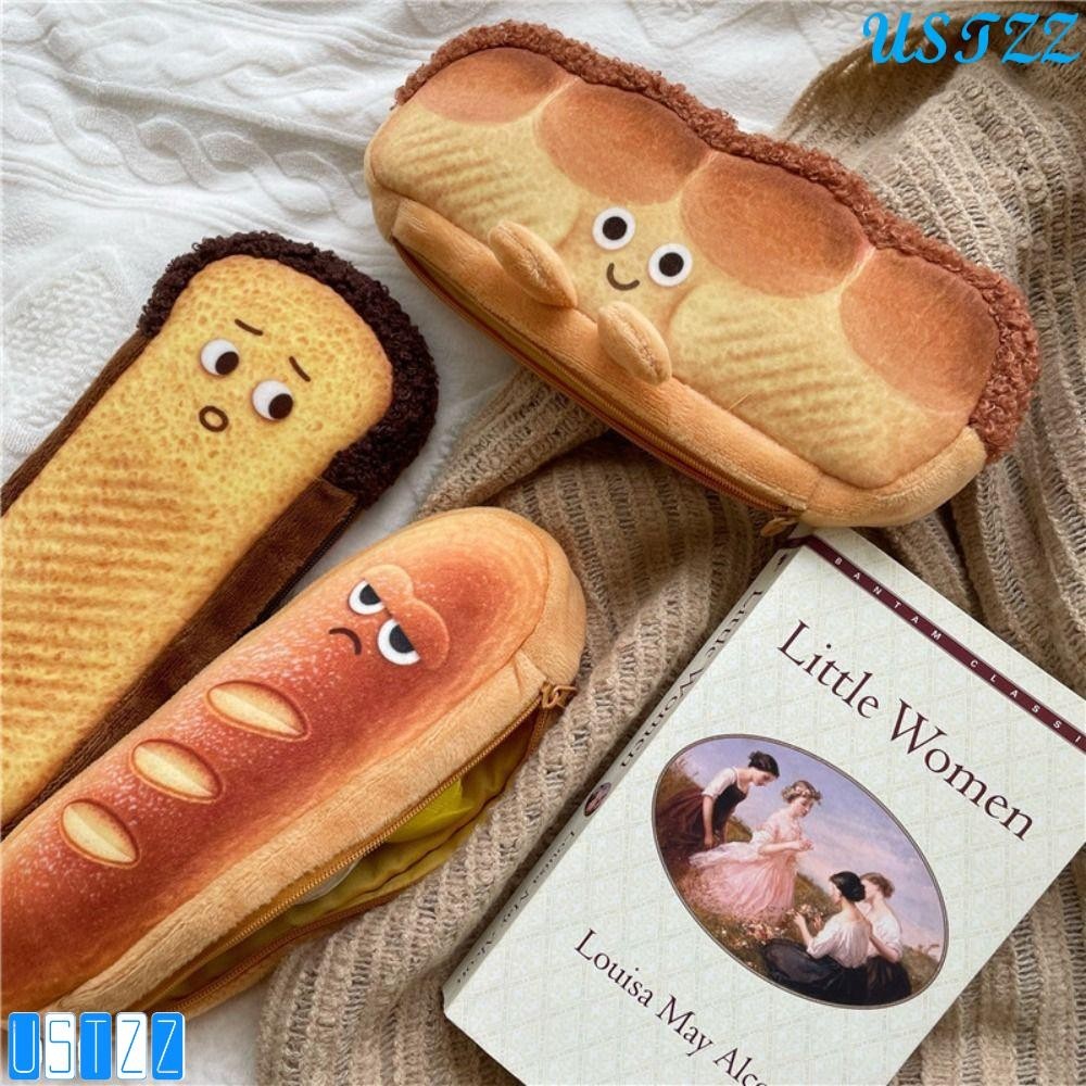 USTZZ Bread Toast Pencil Case, Bread Toast Bread Pen Box, Student ...