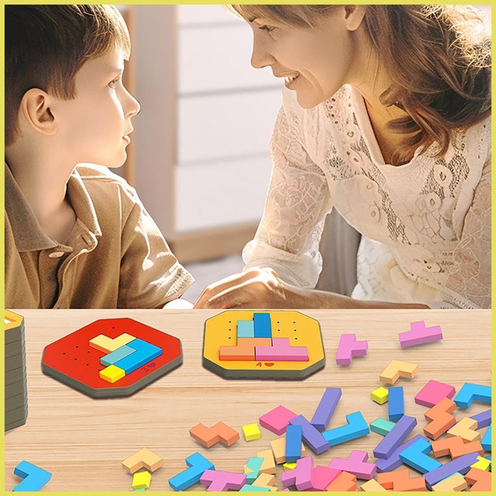 Desktop Puzzle Game Tangram Shape Jigsaw Puzzles Educational Block ...