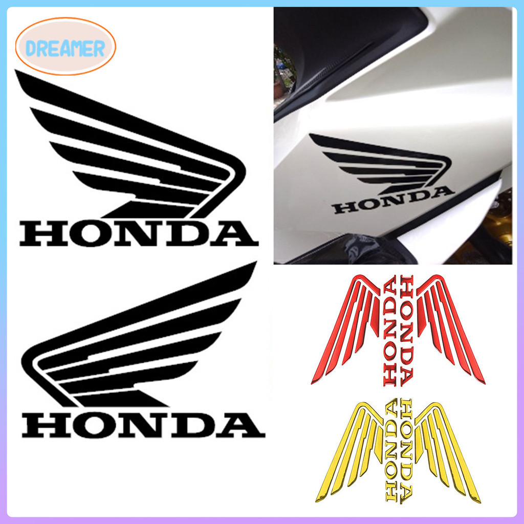 2pcs 1set Left and Right Honda Wings Logo 3D Emblem Honda Wings Logo ...