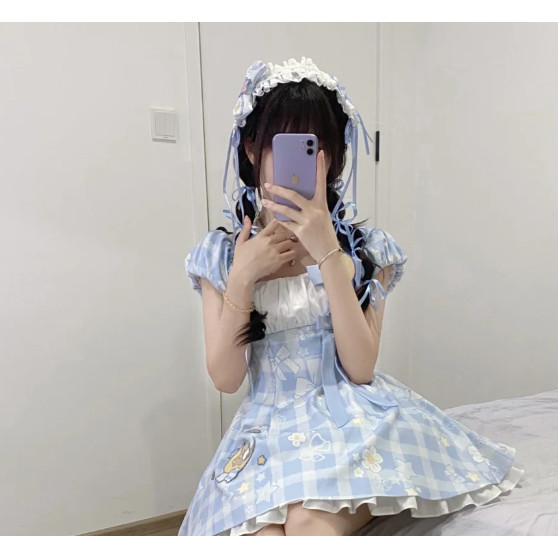 Lace Retro Ribbon Headdress Ruffled Bow Hair Accessories Anime Cosplay ...