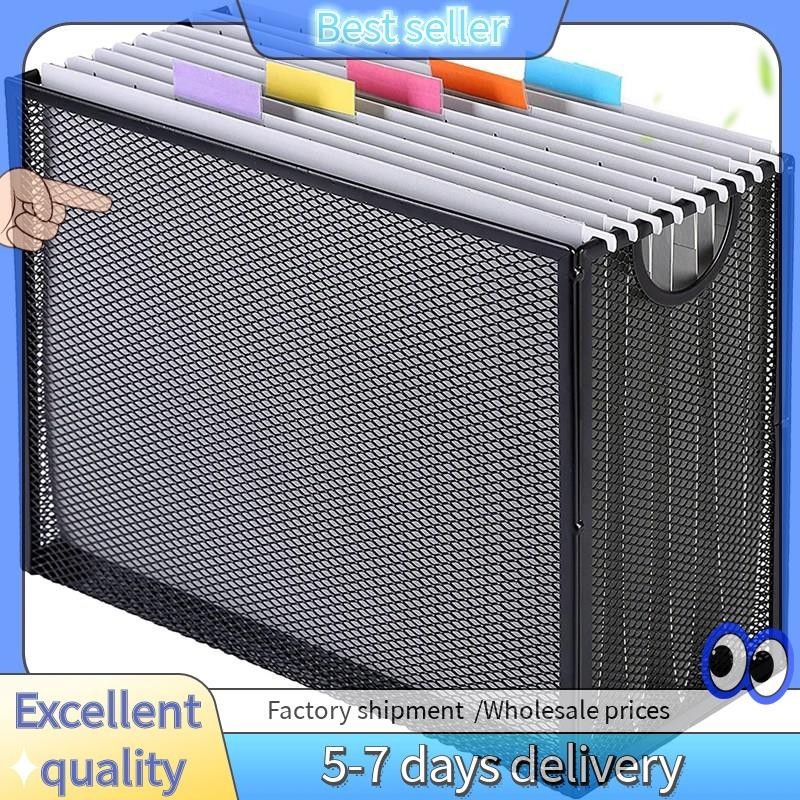Hanging File Organizer Filing Box,Metal Mesh File Crate Desk Organizer ...
