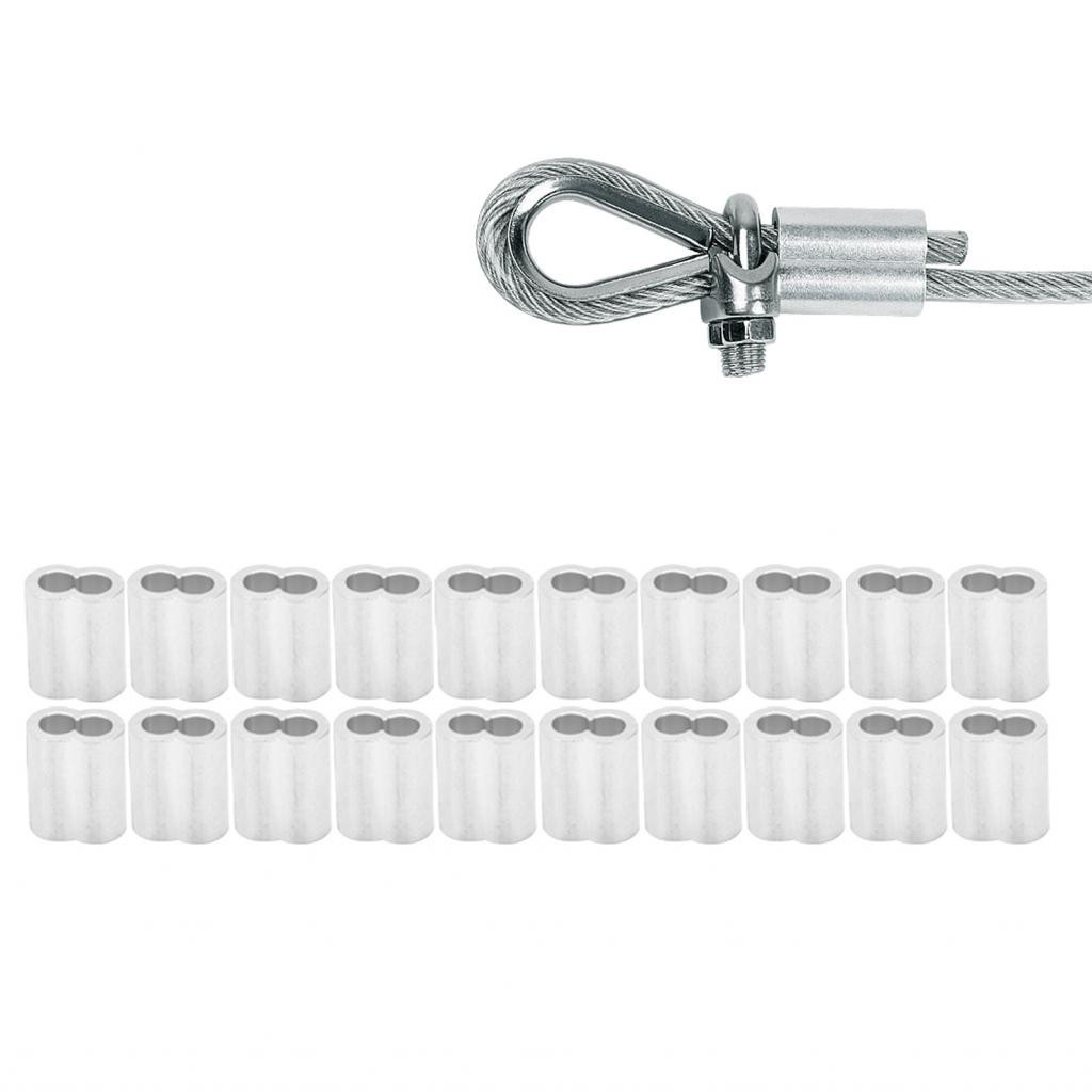 Iuxishop Aluminum Ferrules Double‑Hole Crimping Sleeves Oval Clip Wire ...