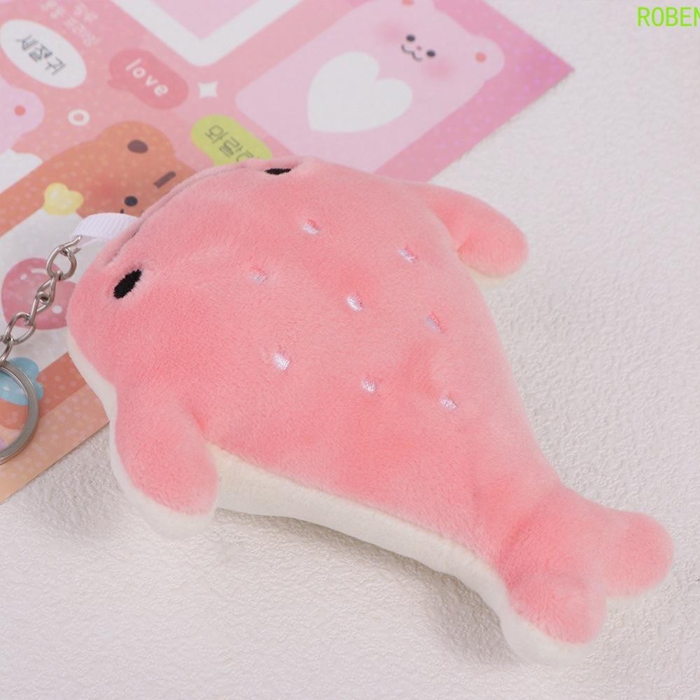 ROBEN Cartoon Whale Keychain, Animal Whale Soft Stuffed Animal Whale ...