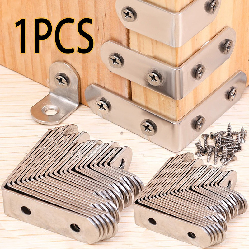 1Pcs Stainless Steel 90 Degree Angle Bracket Corner Brackets Joint ...