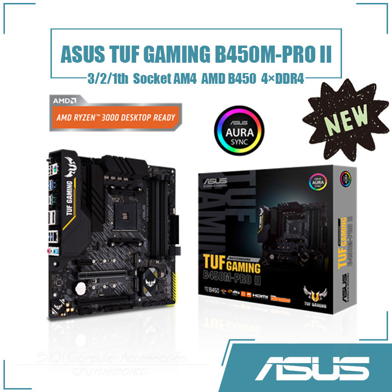 [NEW] ASUS TUF GAMING B450M-PRO II Motherboard Socket AM4 4xDDR4 DIMM ...
