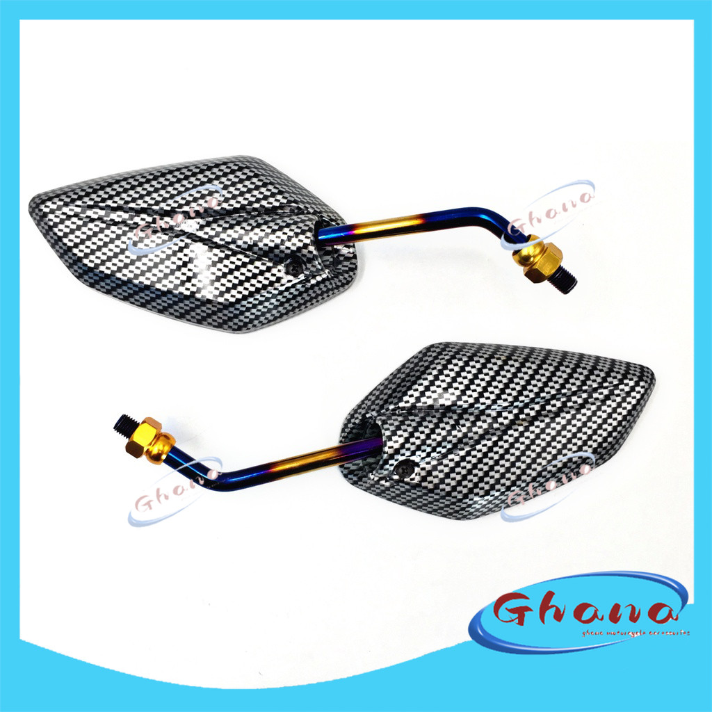 Side Mirror Motorcycle Universal Blue Gold Gradient side mirror ...
