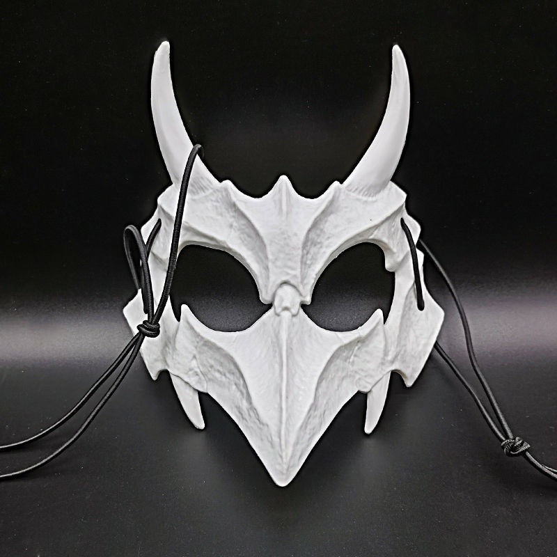 COD/ Two-dimensional half-face mask tengu female yaksha dragon god ...