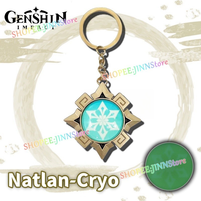 - JINN - GENSHIN IMPACT NATLAN VISION Keychain GENSHIN NATLAN-Cryo ...