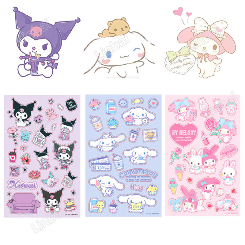 1pc Cartoon Sticker Cute Kuromi Melody Stickers for Students | Shopee ...