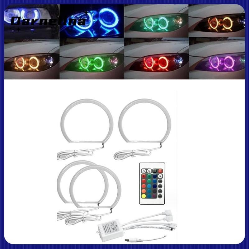 【darnellna】131mm Multi-Color RGB Car Angel Eyes LED Light Half Circle ...