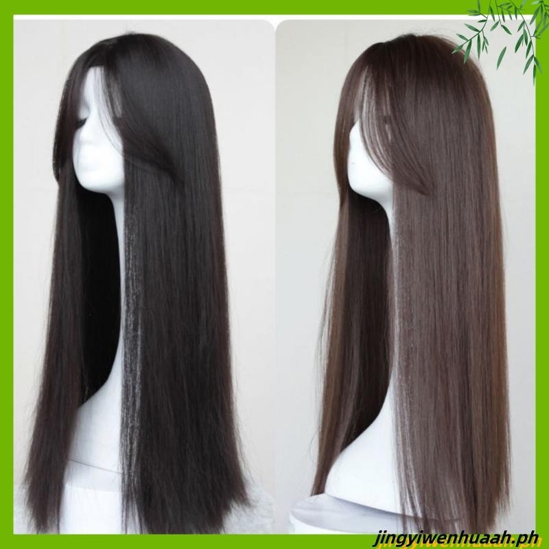 Long Straight Wigs For Women No Bangs Synthetic Hair Matte Fluffy ...