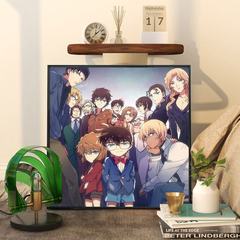 Detective Conan Cute Simple Hand-Painted Coloring Digital Oil Painting ...
