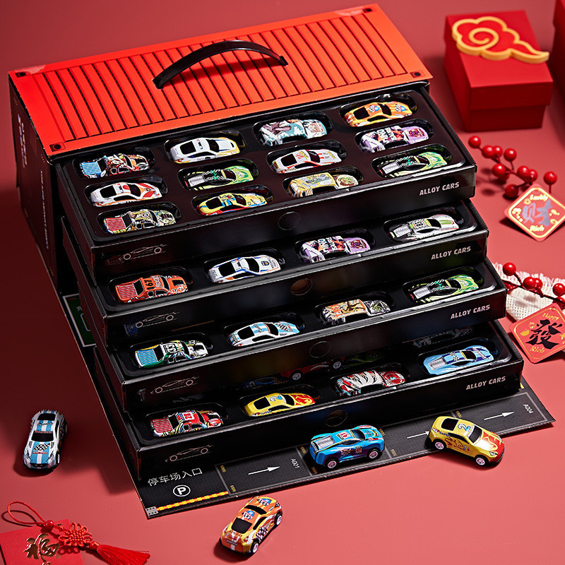 Alloy Car Container Storage Garage Toy Car Alloy Pullback Car Boy ...