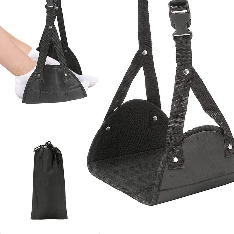 Travel Foot Hammock Adjustable Airplane Footrest Height Travel Foot ...