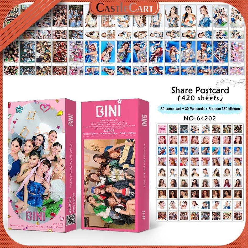 BINI 420pcs Postcard BINI Lomo Cards Sticker En B P New-Jeans Twice ...