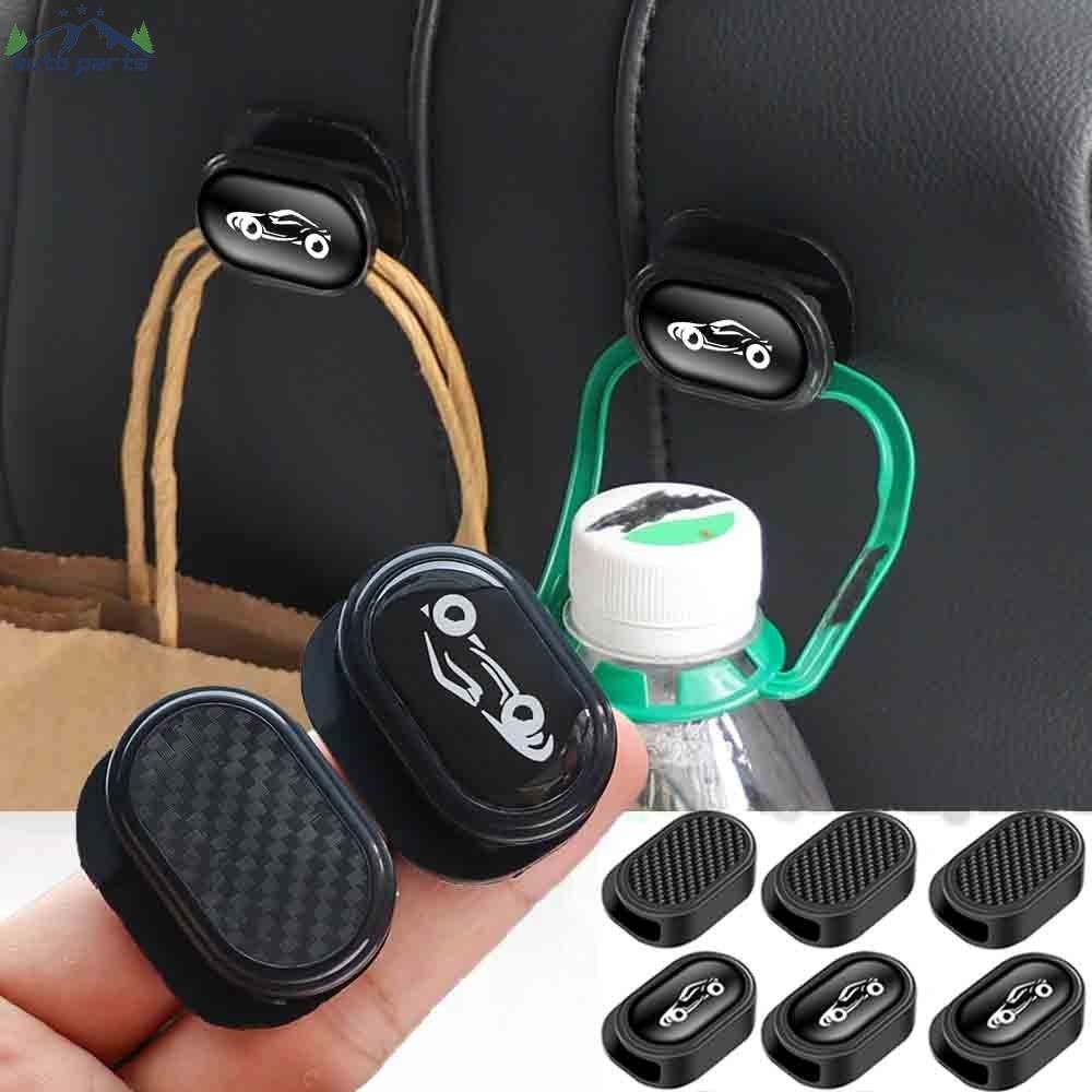 Black Invisible Dashboard Mounted Hooks - Carbon Fibre Mini Car Storage ...