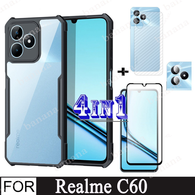 Realme C60 Shockproof Phone Case for Realme C51 C53 C65 4 in 1 Camera ...